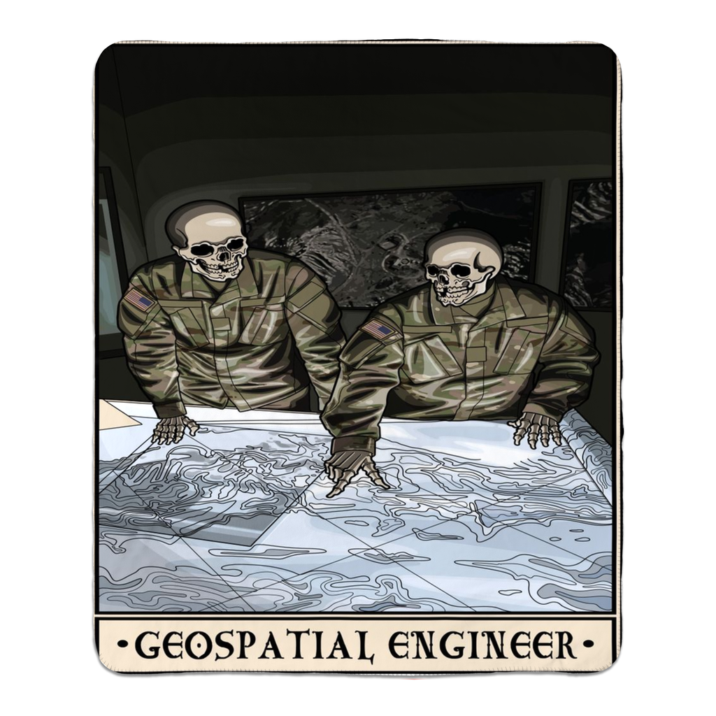 Geospatial Engineer Fleece Blanket – pltdaddy