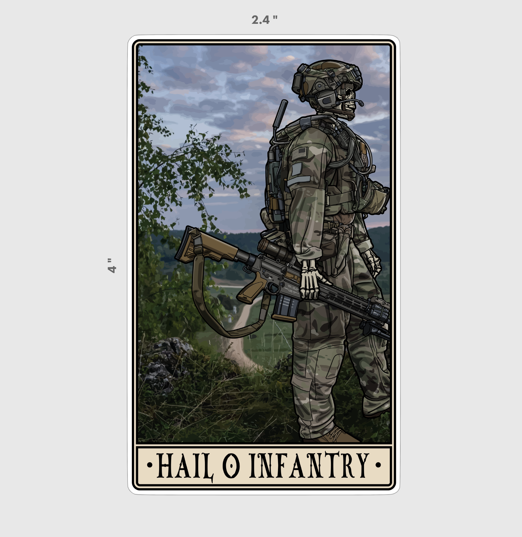 Hail O Infantry Sticker – pltdaddy