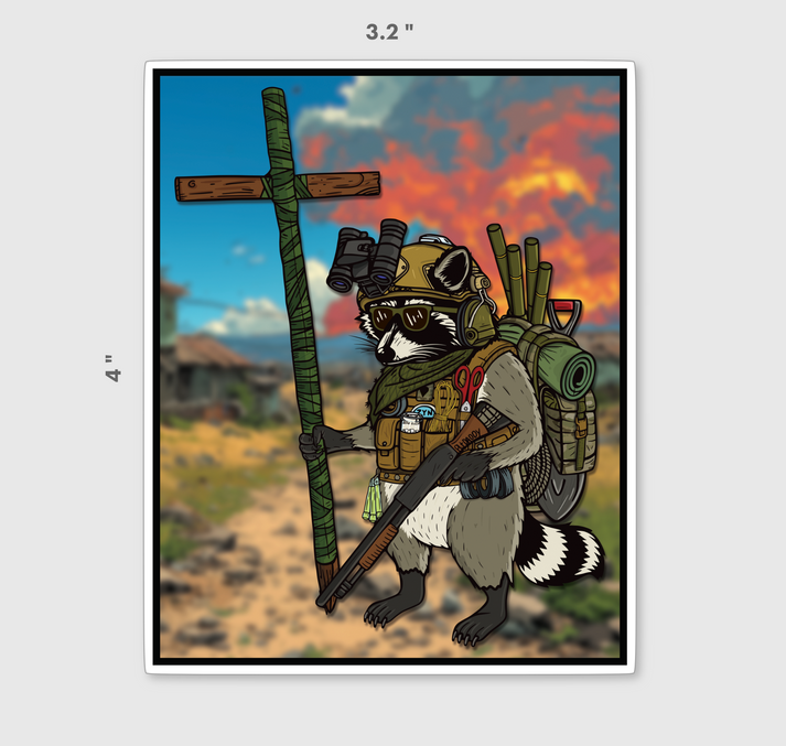 Raccoon Sticker – pltdaddy